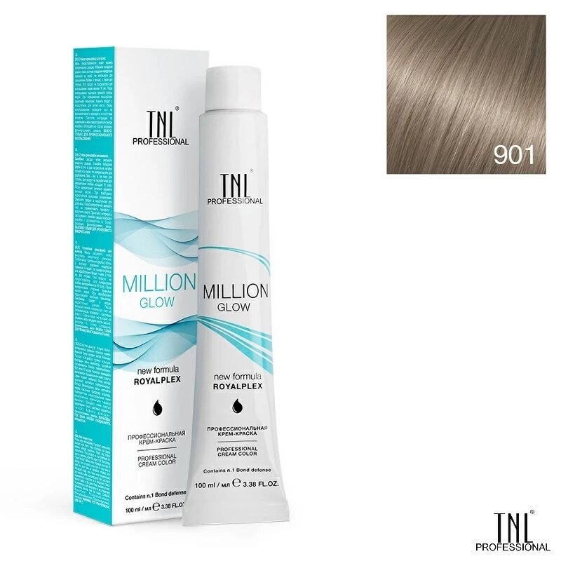 TNL Million Gloss оттенок 901 Осветляющий пепельный 100 мл