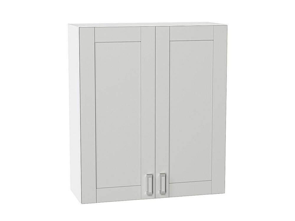 VVT Шкаф верхний с 2-мя дверцами Лофт Белый, Grey Silk, 920, 800 В*Ш*Г 920*800*320, фасад МДФ Grey Silk, корпус Белый Grey Silk