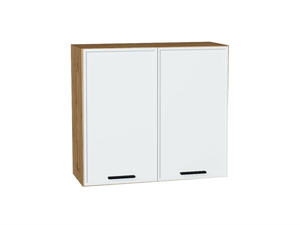 VVT Шкаф верхний с 2-мя дверцами Фрейм Дуб Вотан, White Silk, 720, 800
