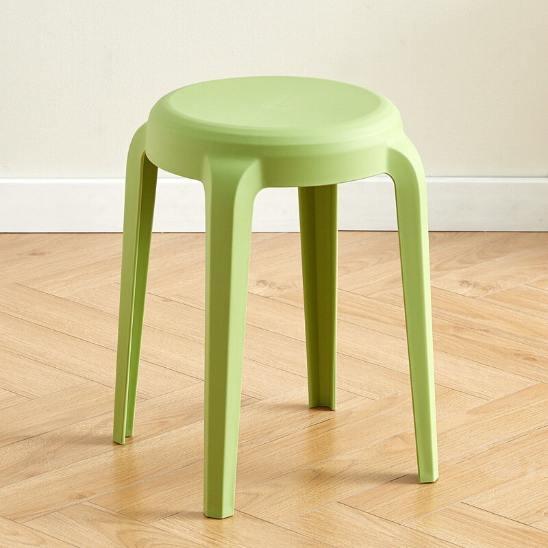 Табурет "Русская классика", пластик, универсальный, круглый, с подставкой для ног, 31см x 31 см x 46 см