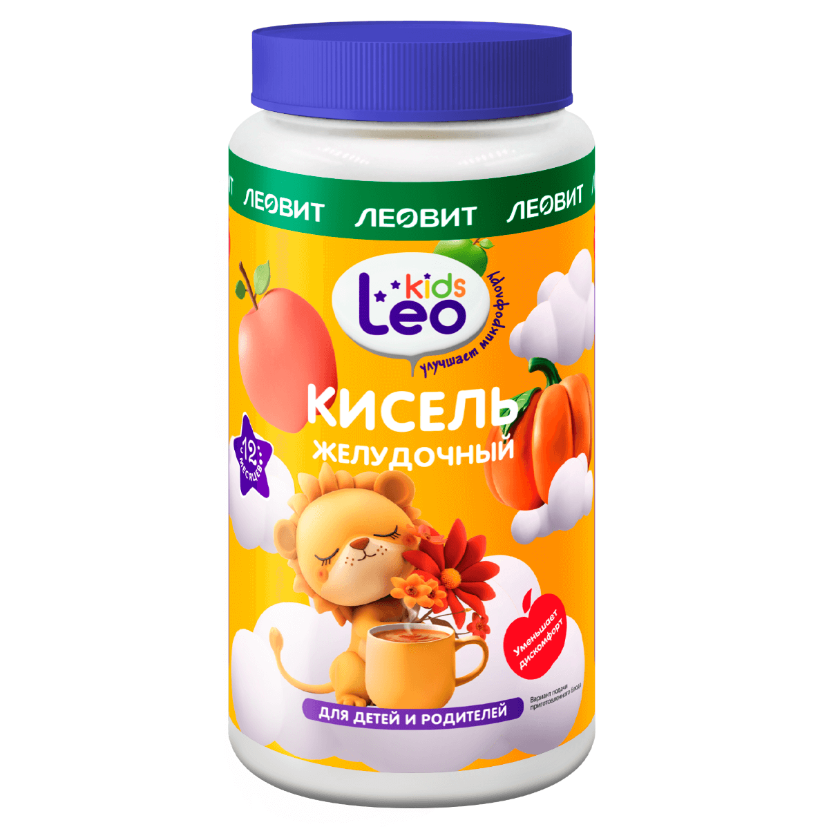 Кисель Желудочный LeoKids для детей с 12 месяцев, 250 г, леовит
