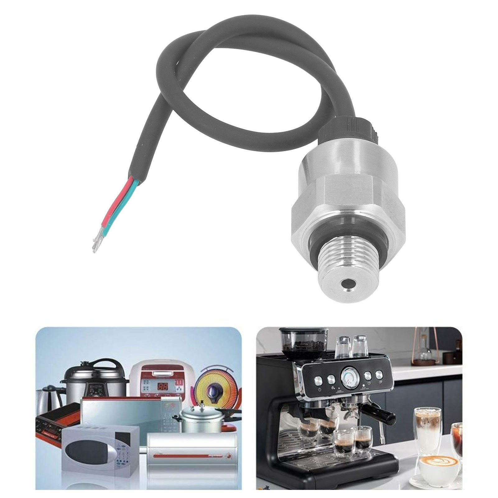 Датчик давления G1/4, 2 МПа, 0,5–4,5 В, выходной сигнал, тип напряжения, датчик давления для масла, топлива, воздуха, 5–12 В.