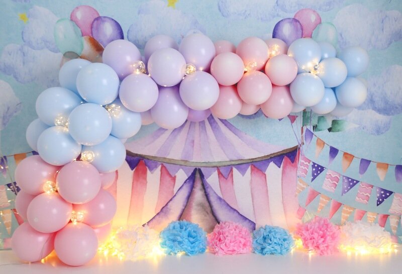 Зарубежная торговля Детский баннер на день рождения Фон для фотографий Детская ванночка Украшение на сто дней Зарубежная торговля Висячая ткань