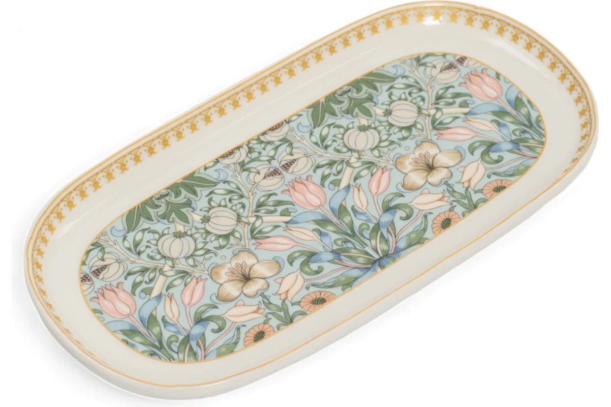 FIORETTA FLOWERS овальное блюдо 24.4×12.5 см, модель TDB596, сервировочная посуда
