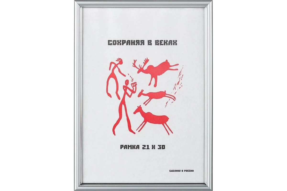 ООО Комус пластиковая рамка 591 21x30 A4 серебро документов офисного применения 1008943