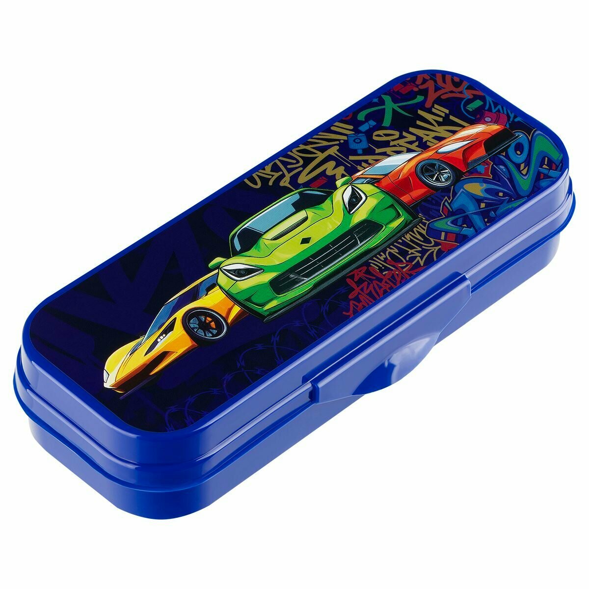 Пенал-футляр Стамм "Машинки", 215x90x43мм, темно-синий (ПН-32106), 15шт.