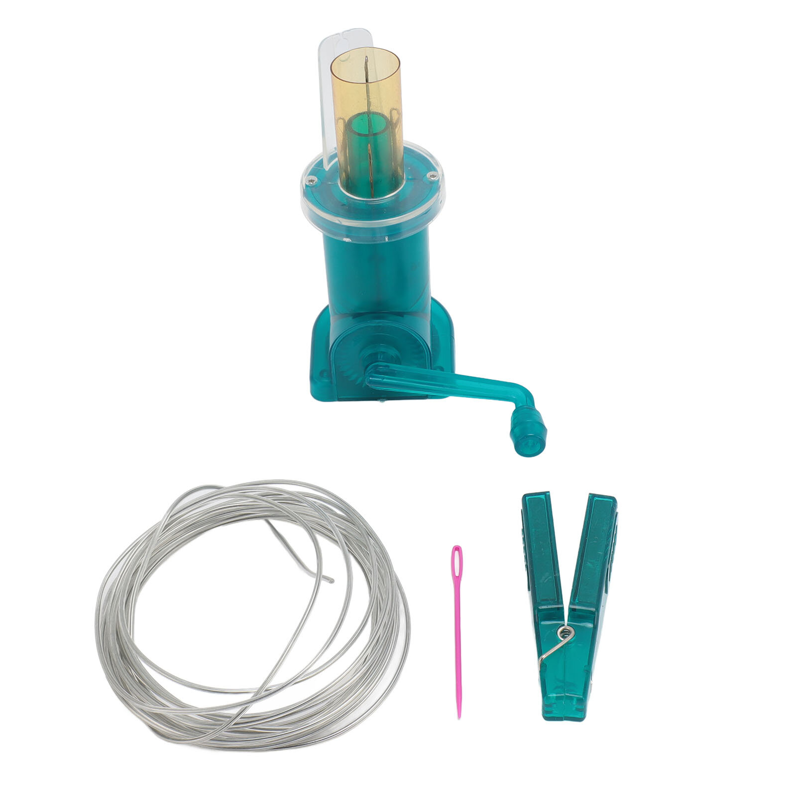 Ручная вязальная машинка для быстрого вязания своими руками, мини-швейная машинка, простой инструмент для плетения свитеров и браслетов, зеленая.