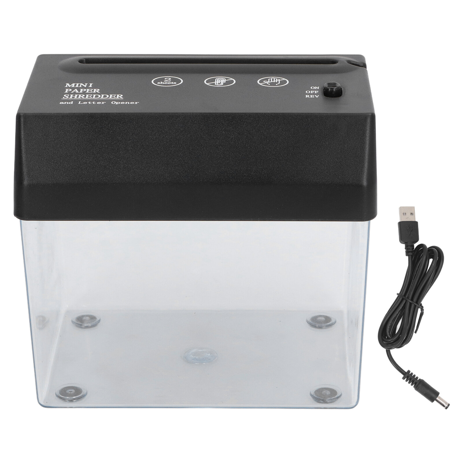 Мини-шредер для бумаги, портативный электрический настольный USB-шредер формата A6 для офиса.