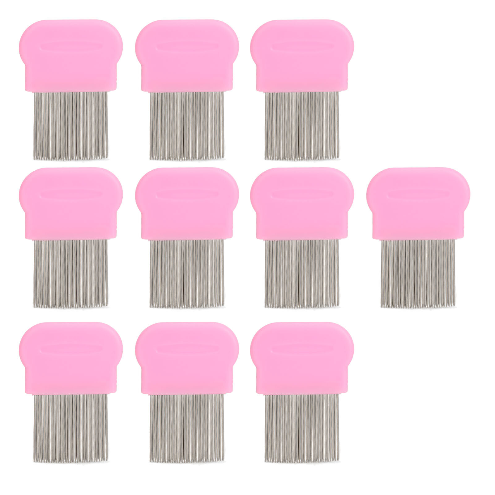 10 шт. расческа для вшей с тонкими зубцами, эргономичная ручка из нержавеющей стали, расческа для вшей и гнид для домашних путешествий