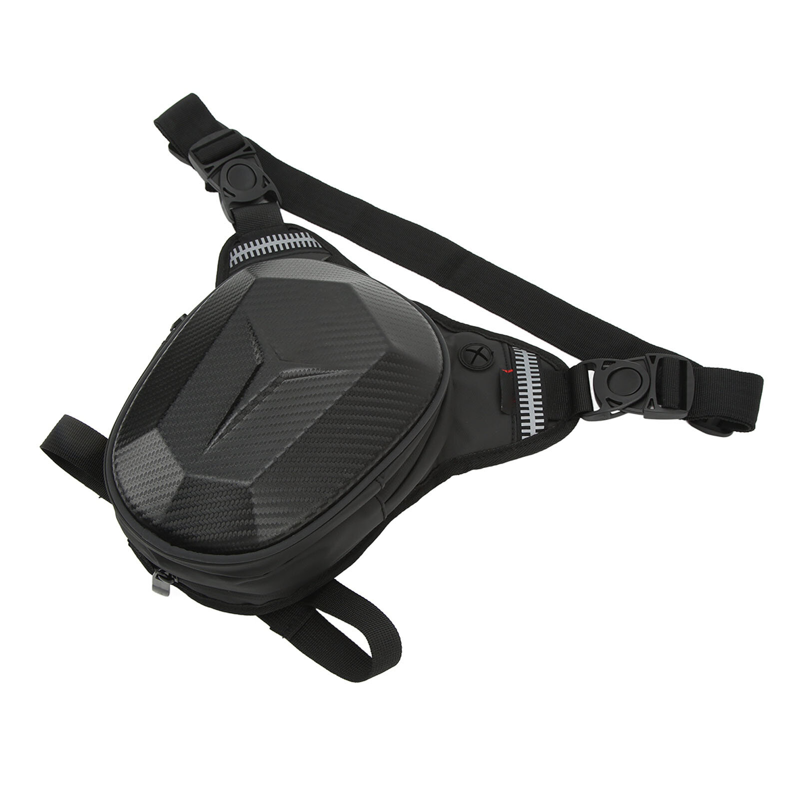 Сумка для мотоцикла Drop Leg Bag с рефлексивной полосой водонепроницаемая поясная сумка для походов путешествий рыбалки стиль углеродного волокна 1680D оксфорд 1 шт. 5 аксессуаров