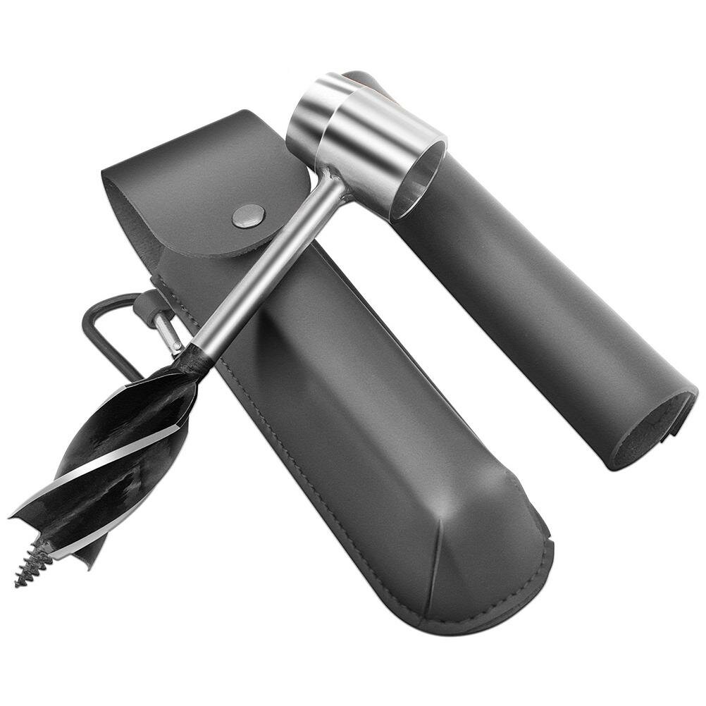 Ручной бур из углеродистой стали, ручной инструмент для создания отверстий, многофункциональный инструмент для выживания, бушкрафта, кемпинга, походов и активного отдыха