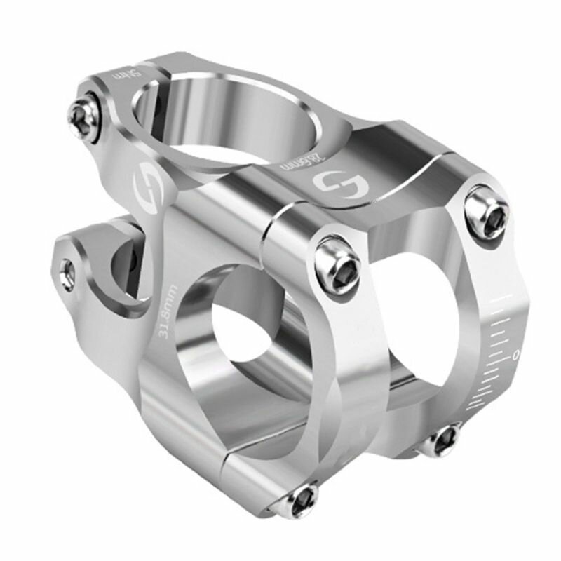 Высокопрочный короткий вынос руля из алюминиевого сплава для замены велосипедного выноса, - Серебряная коробка 31.8x35 мм