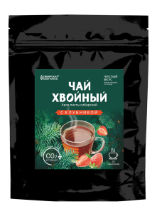 Хвойный чай с клубникой