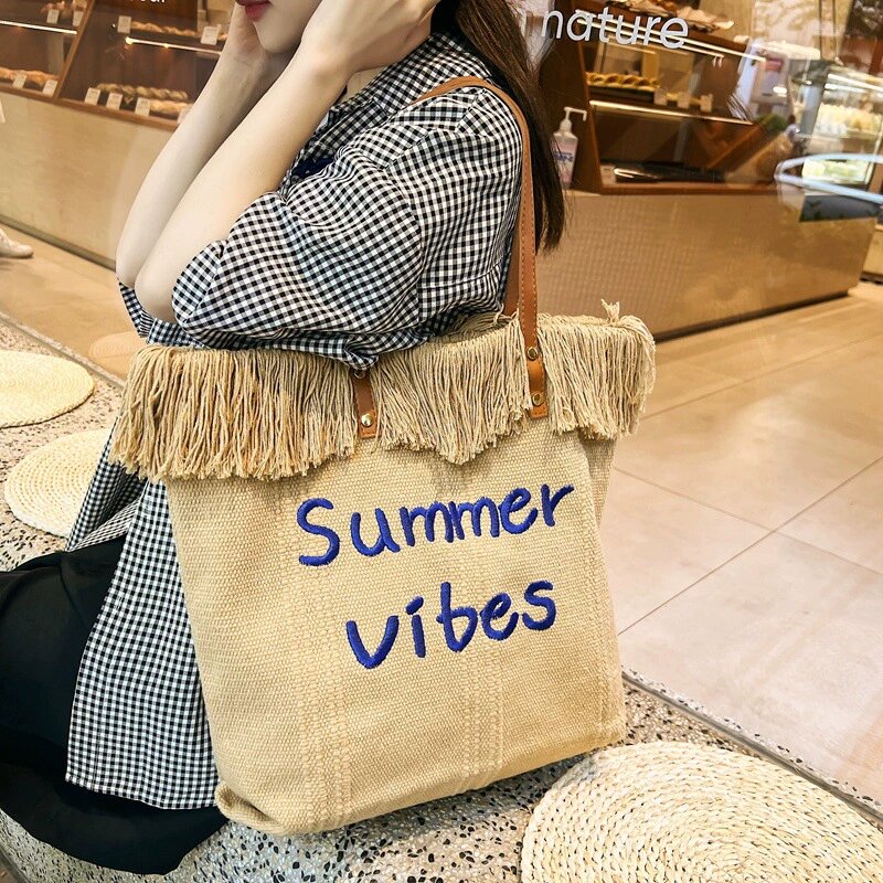 Сумочка "Summer Vibes", навесная, оксфорд, цвет коричневый/белый, 1 кг