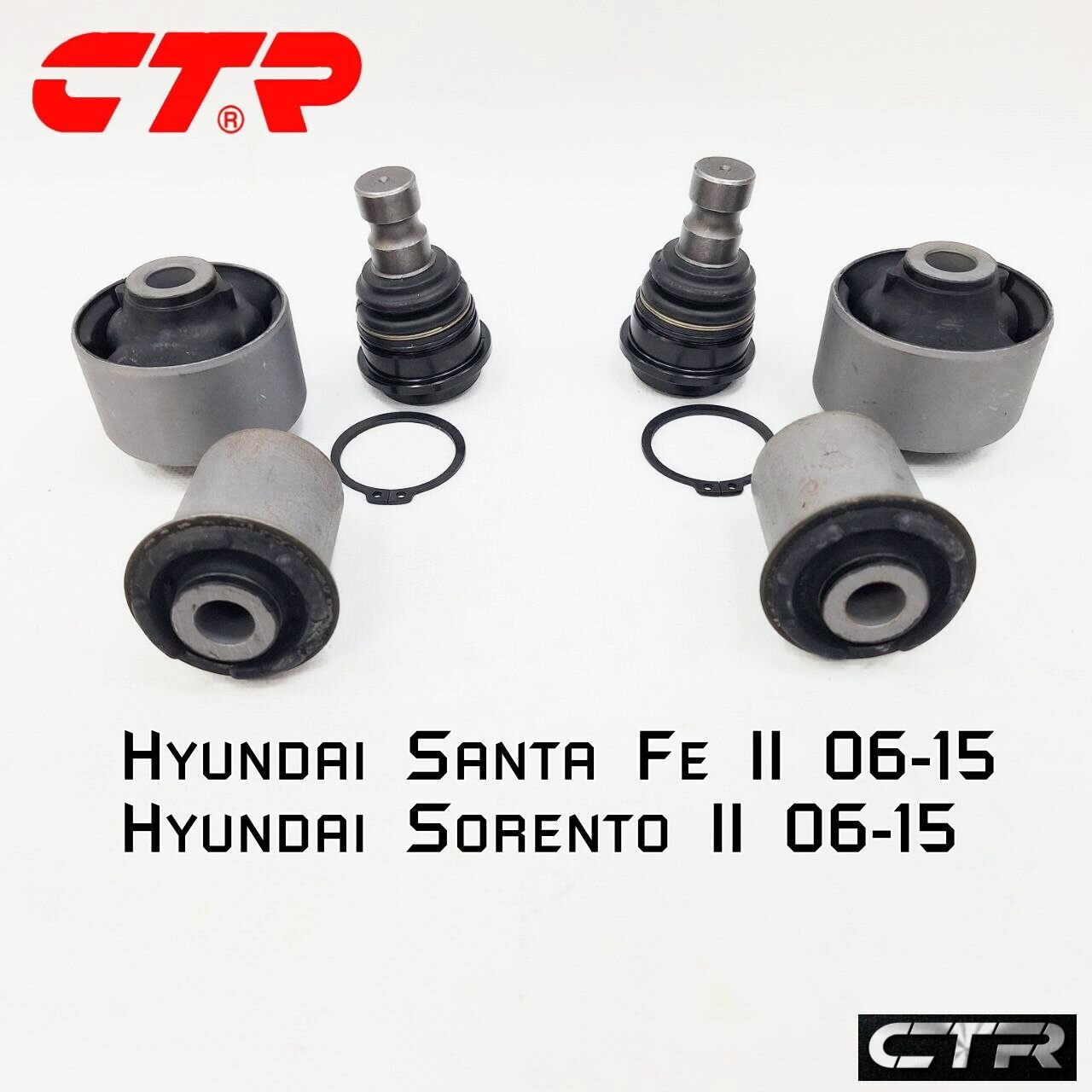 Сайлентблоки переднего рычага + шаровые опоры CTR для Hyundai Santa Fe, Sorento, Хёндай Санта фе, соренто