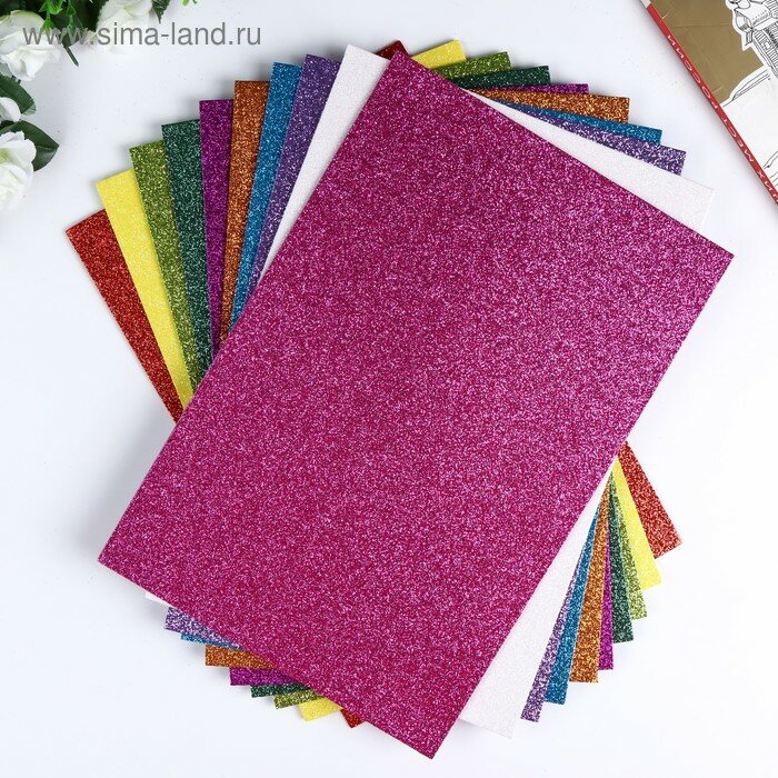 Набор глиттерного фоамирана Magic 4 Hobby ассорти №2, 20×30 см, 2 мм, 10 шт.