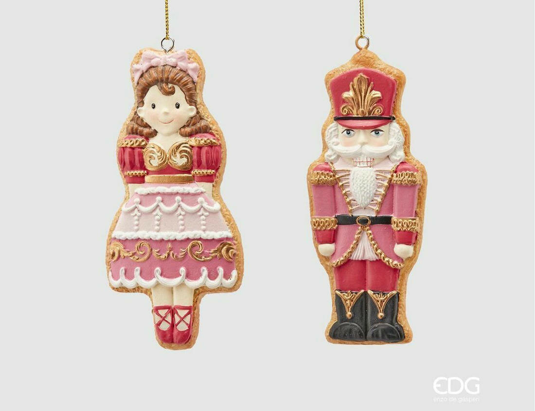 Набор ёлочных игрушек, полистоун, 13 см, 2 шт, EDG