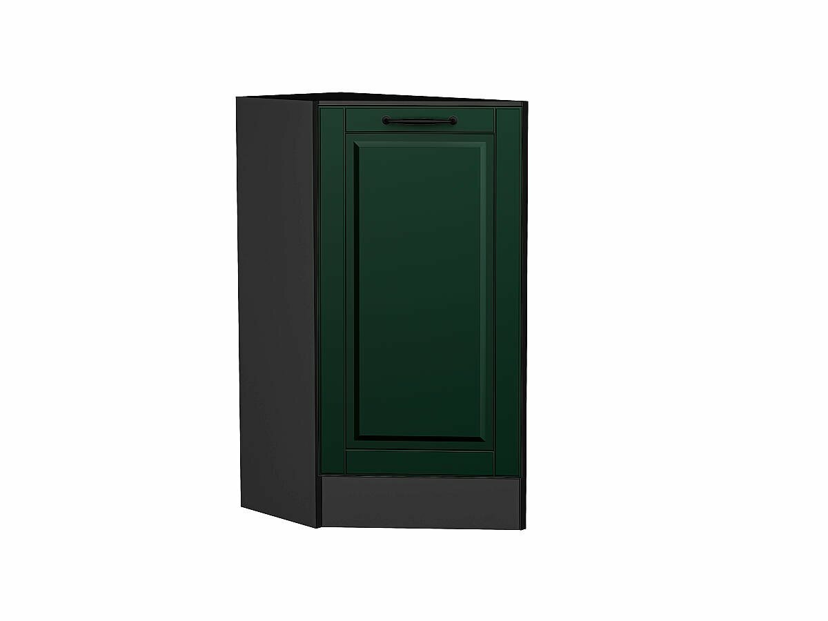 Шкаф нижний торцевой Дублин, цвет фасада Special Green, цвет каркаса Graphite, 816*296*552 мм