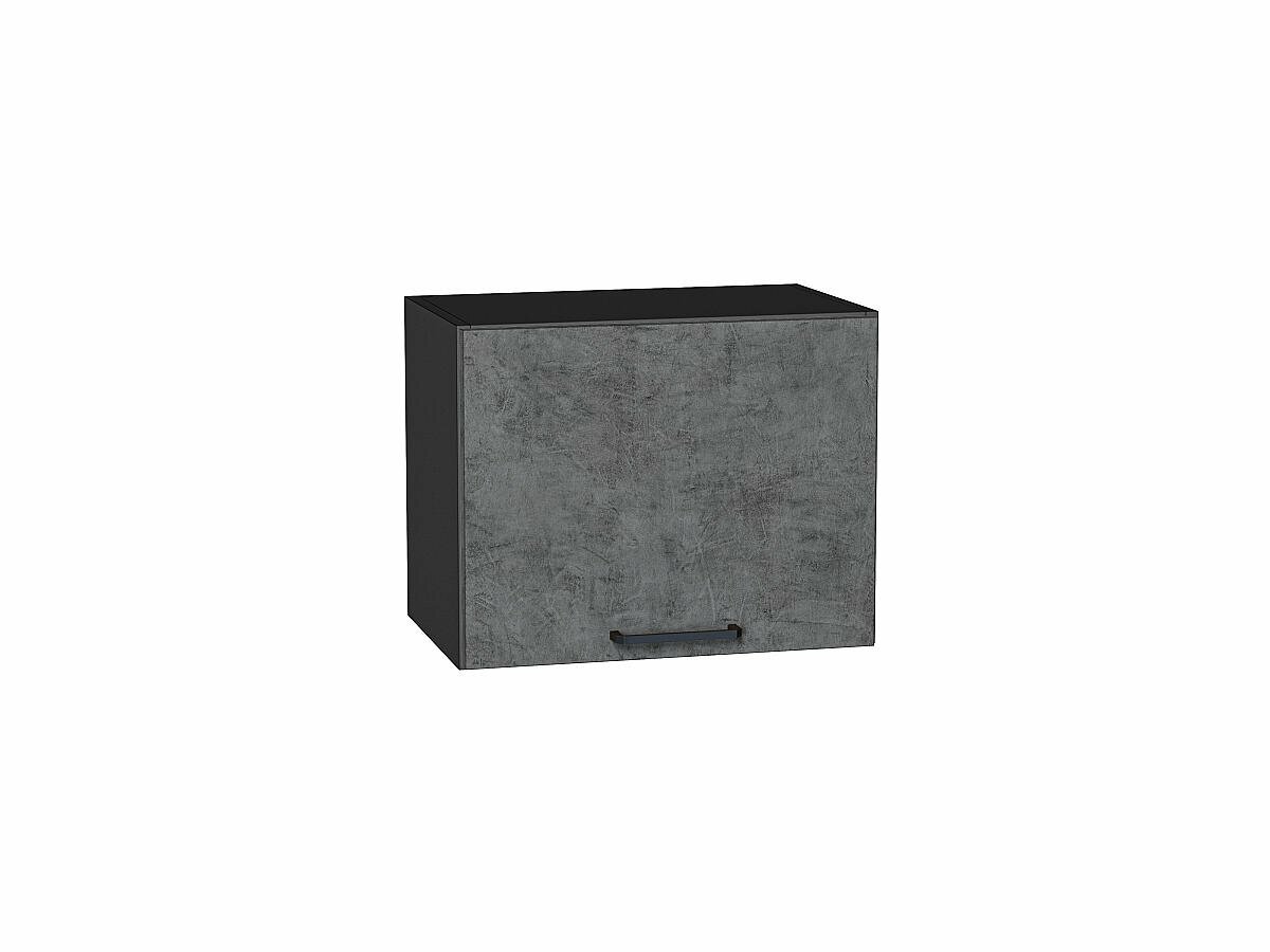 Шкаф верхний горизонтальный Флэт, цвет фасада Temple Stone 2S, цвет каркаса Graphite, 358/450/318 мм
