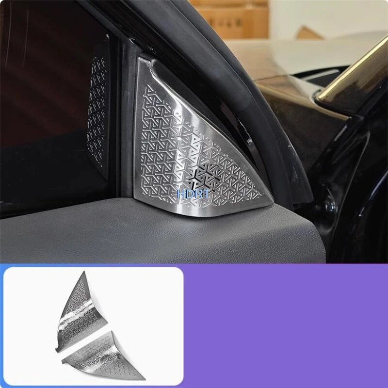 Для Chery Jetour L7/X70 Plus/Fidelity/Soueast S07 2024 + автомобильный стиль, вентиляционное отверстие, аудиодинамик заднего окна, передняя крышка звукового сигнала на стойке Silver