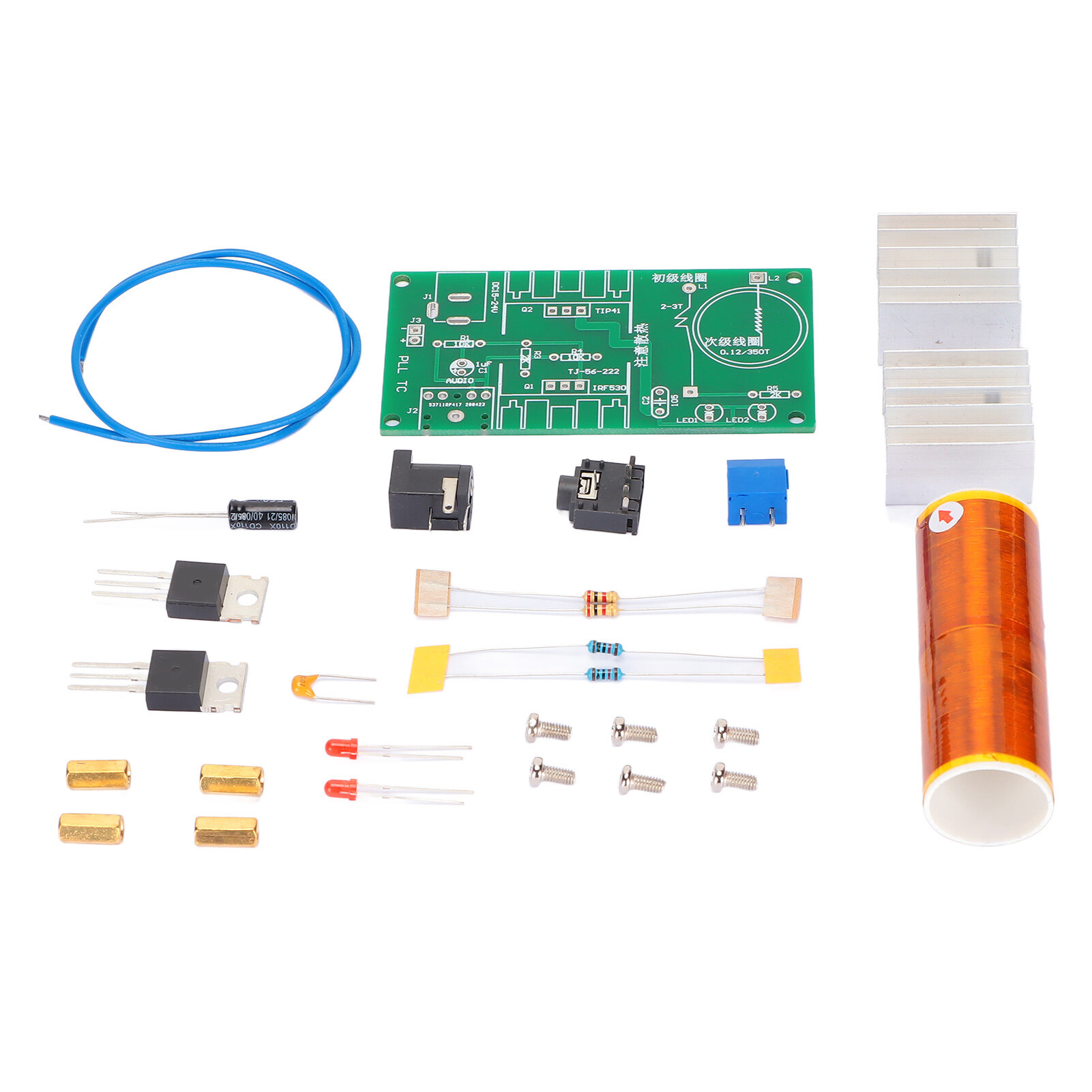 Комплект музыкальной катушки, мини-плазменный громкоговоритель, беспроводной передатчик, 15 Вт, постоянный ток 15‑24 В, для самостоятельной сборки