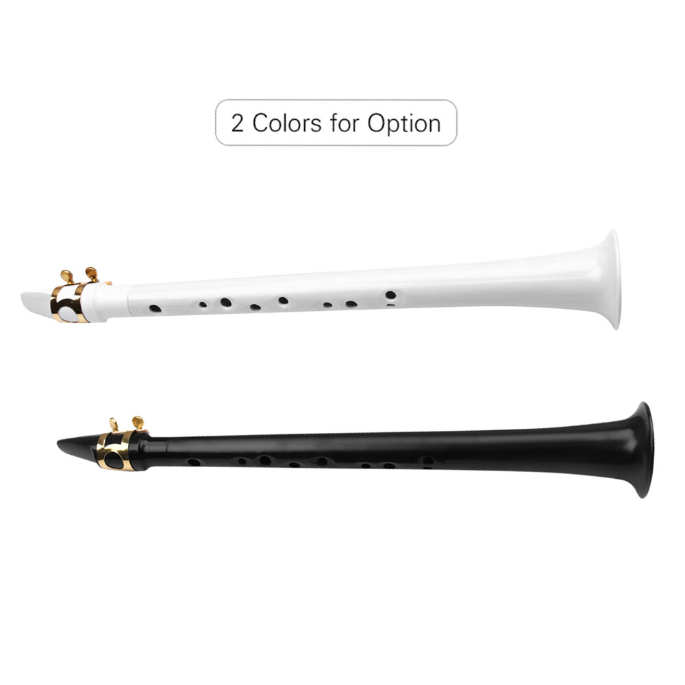 Черный карманный саксофон, портативный мини-саксофон, тональность до, маленький пластиковый саксофон с сумкой для переноски, деревянный духовой инструмент