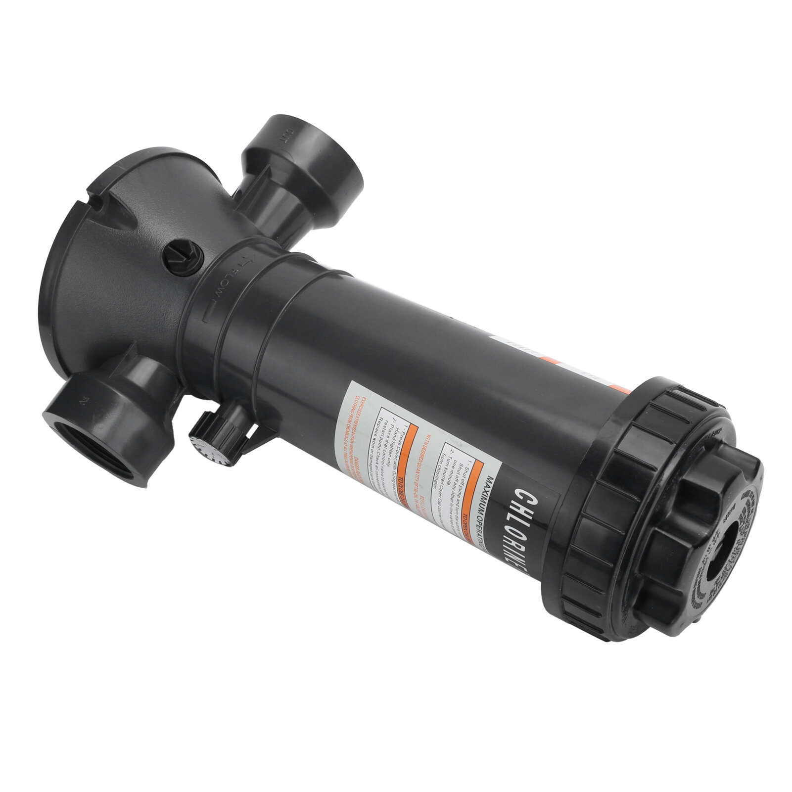 Автоматический хлоринатор для бассейна, дозатор химикатов, оборудование для бассейнов, объем 2 л, размер около 36x20x14 см, вес около 970 г, резьба внутренняя размером 5 см, материал ПВХ