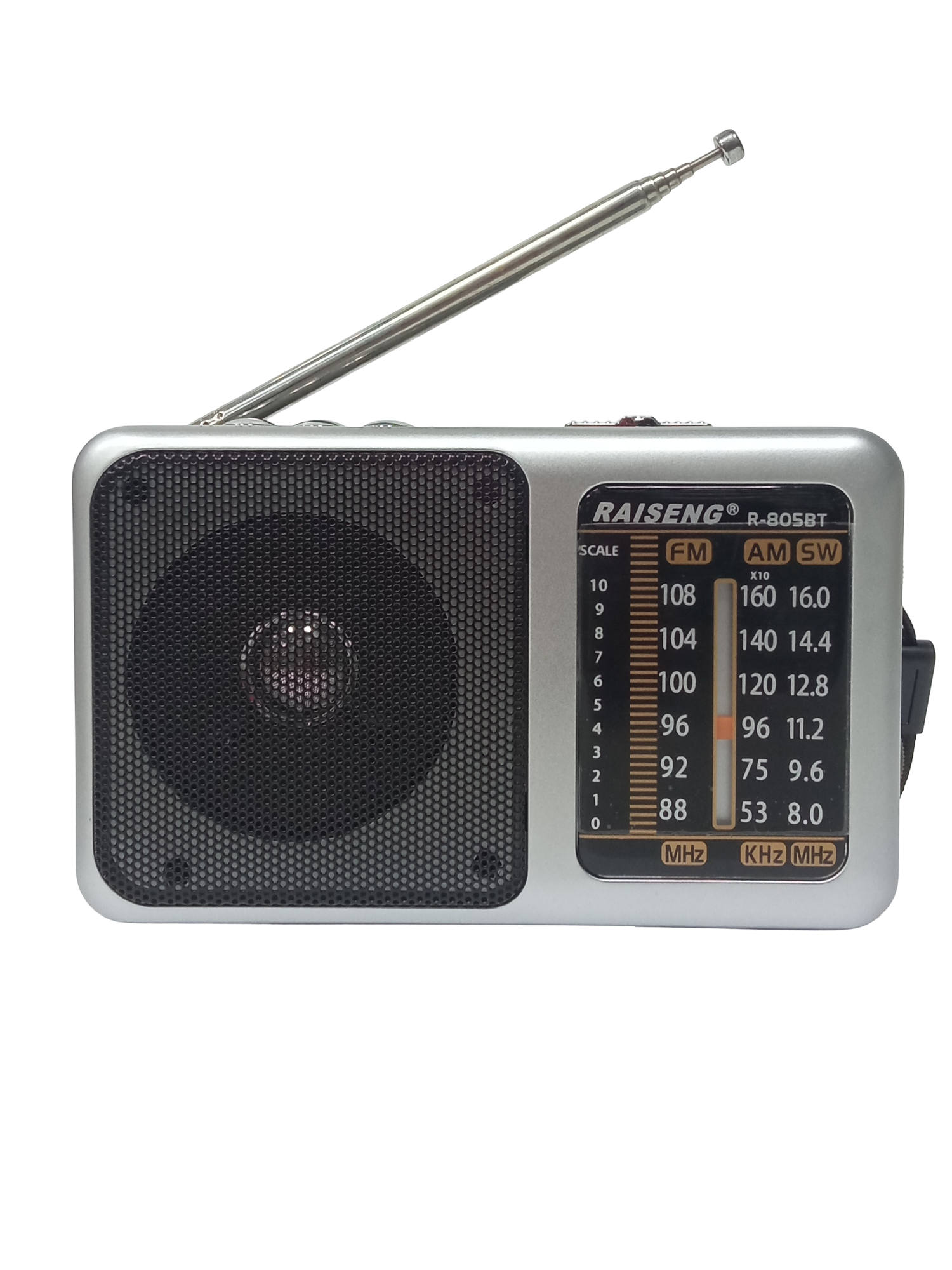 Радиоприемник + MP3 плеер Bluetooth Raiseng R-805BT (серебристый)