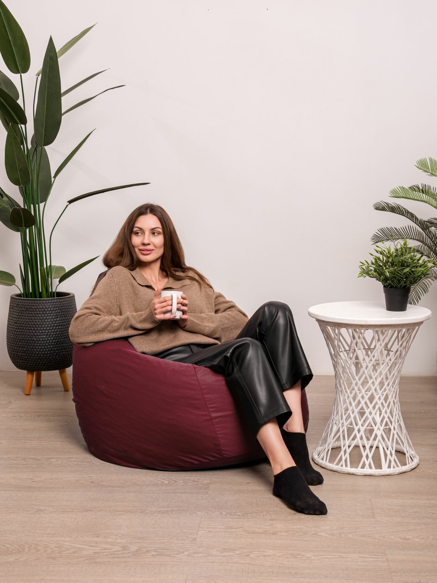 Кресло-мешок стандарт, бордовый