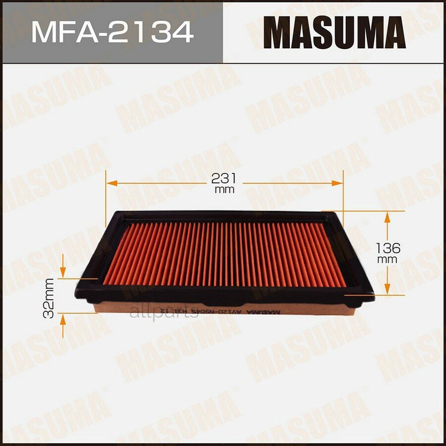 MASUMA MFA-2134 фильтр воздушный! \ Nissan Note/Micra/Tiida 1.6/1.8/Qashqai 1.5DCi 05>