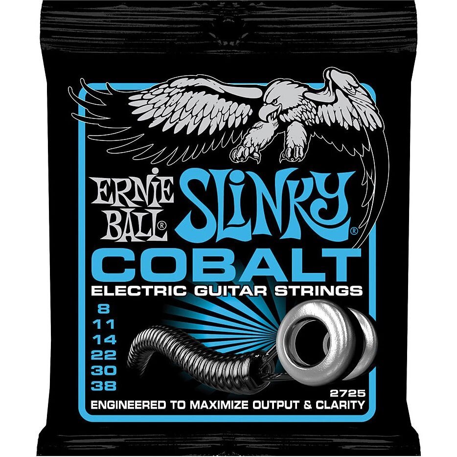 Комплект струн для 6-струнной электрогитары 8-38 Ernie Ball 2725