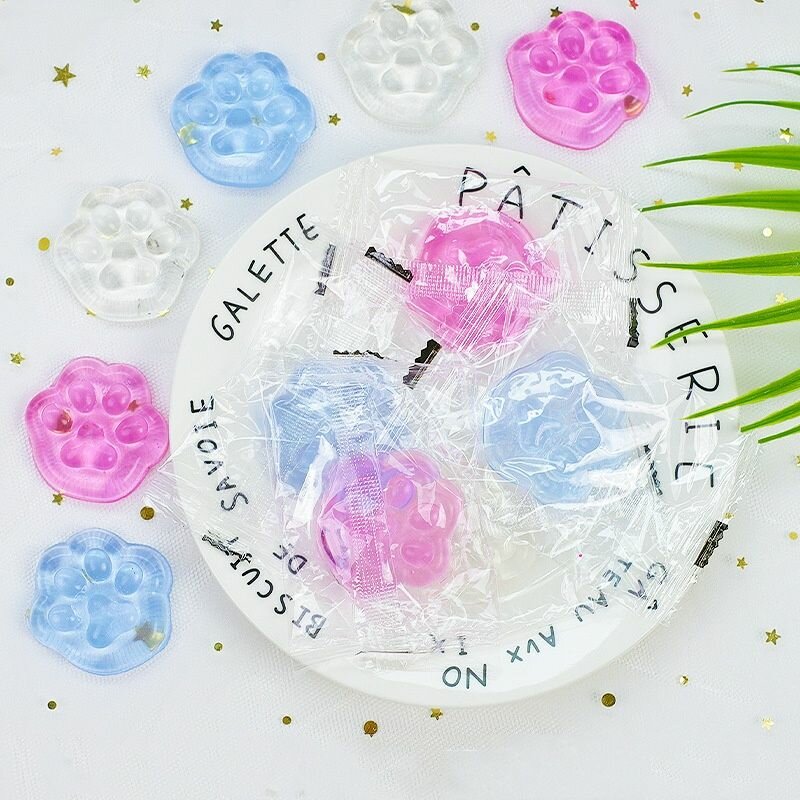 10 антистрессовых игрушек кошачьи лапки мягкие упругие для снятия стресса и релаксации дома и в офисе