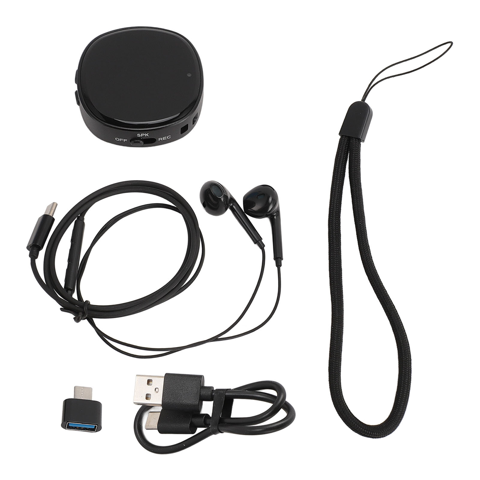 Магнитофон с голосовой активацией, MP3-диктофон с аккумулятором на 70 часов, USB-C, для работы, лекций, совещаний, интервью, 128 ГБ.