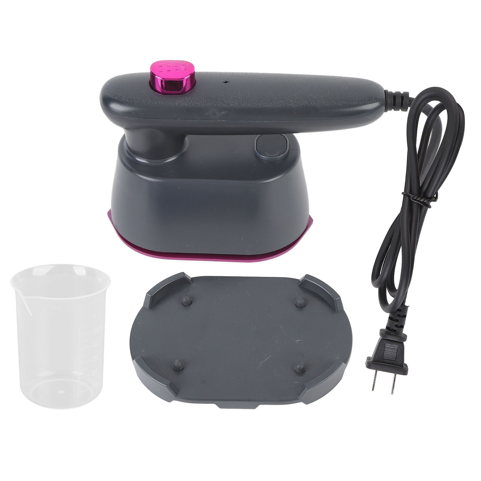 Портативный паровой утюг для одежды с резервуаром для воды 120 мл и шнуром 1,5 м, для разглаживания складок на одежде и ткани, подходит для дома и общежития, вилка США 110 В, серый цвет.