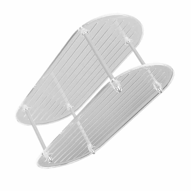 Органайзер для косметики на туалетный столик, двухъярусный, многофункциональная полка для хранения косметики, размер S (5,9 x 11,8 x 7,9 дюймов).