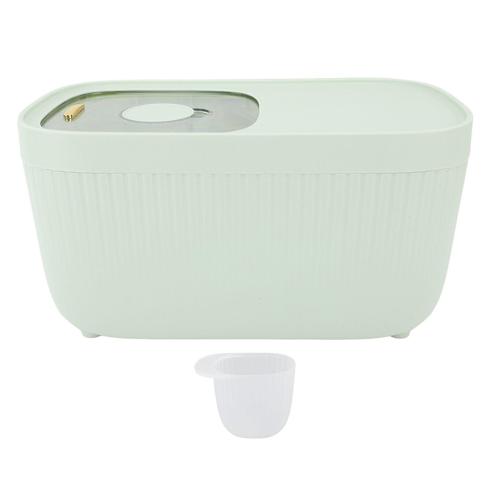 Контейнеры для риса с мерным стаканчиком, герметичные прозрачные весы, пластиковый контейнер для хранения риса для зерен рисовой муки, зеленый M 10 кг 20 см