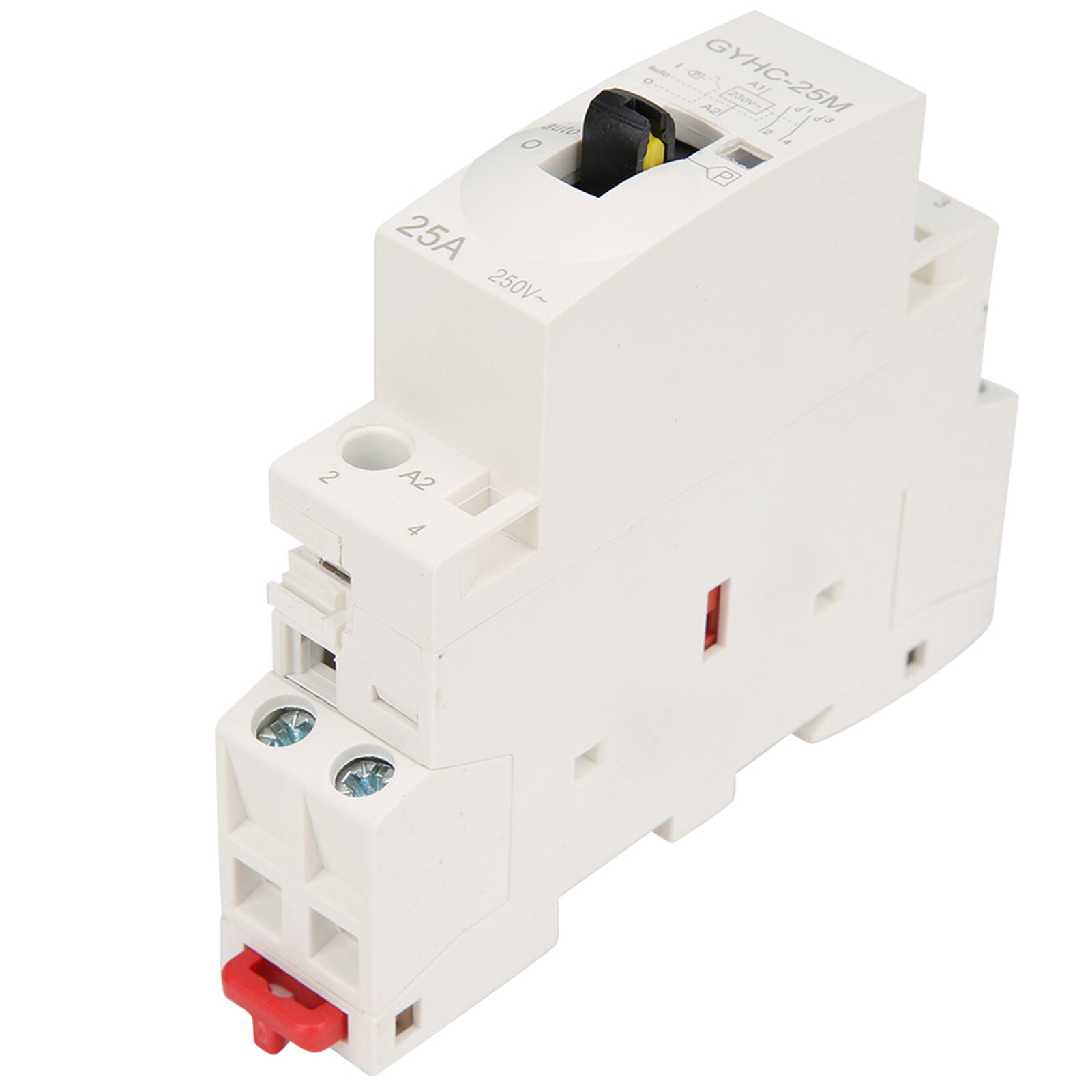 Контактор переменного тока для дома на DIN-рейку с ручным переключателем, 2P, 25А, 220В, 50Гц