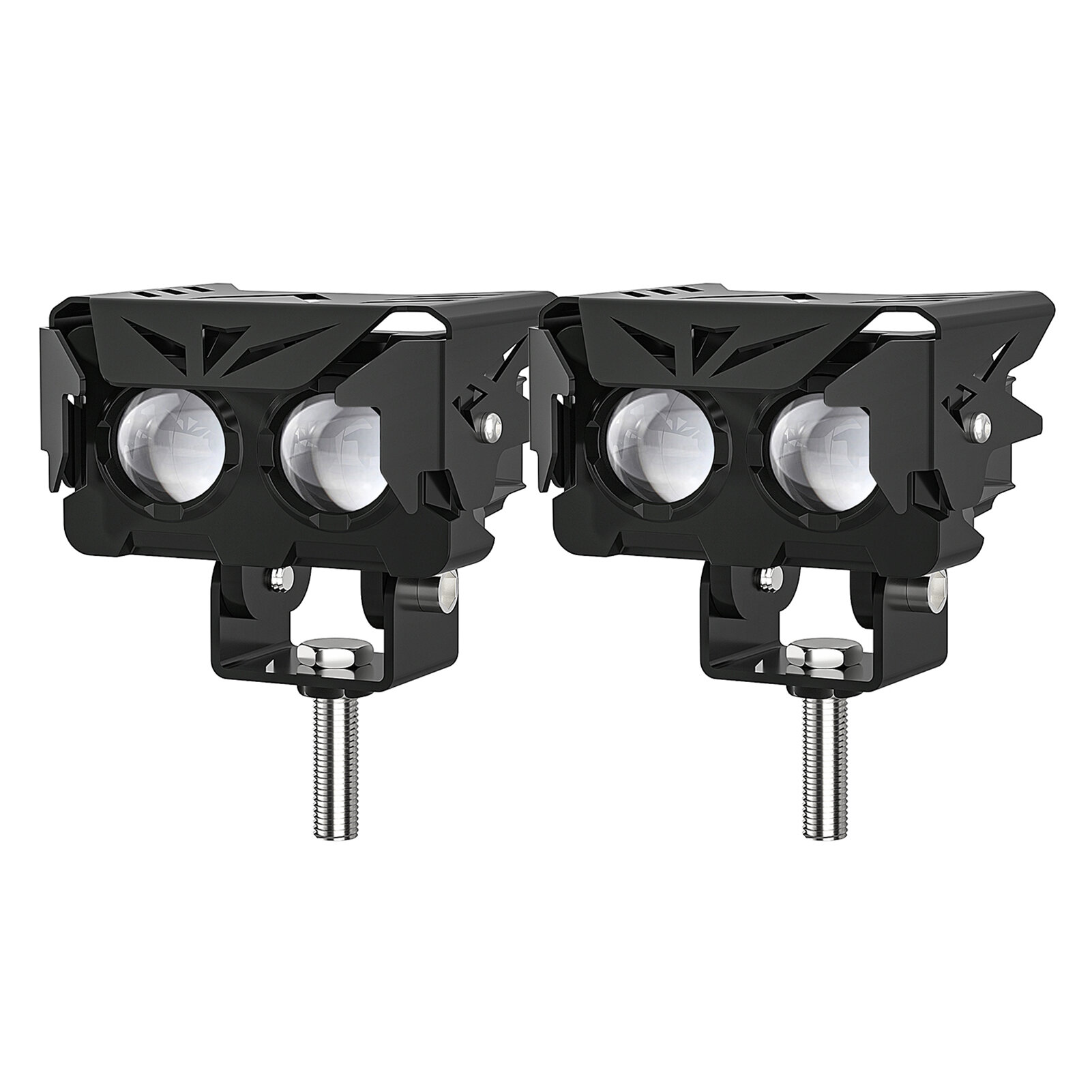 Фары для мотоцикла LED Driving Fog Lights 120W белые и янтарные LED модули прожекторные фары Spotlight для замены Jeep мотоцикл трактор грузовик ATV UTV SUV лодка (2 штуки) 6000K/3000K 12000LM черный IP68 9-30V алюминий