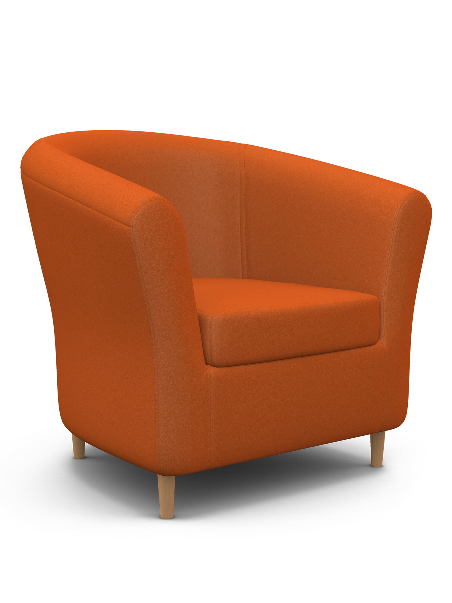 Кресло Евро Лайт экокожа оранжевый