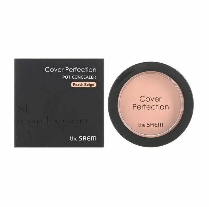 The Saem Cover Perfection Pot Concealer кремовый консилер для коррекции тона (оттенок Peach Beige)
