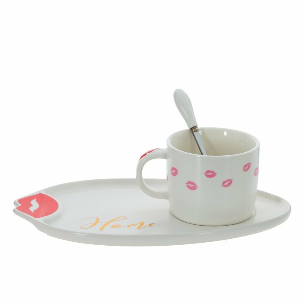 Кружка с блюдцем и ложкой, 200 мл, 25х14х8 см KSM-814376_2