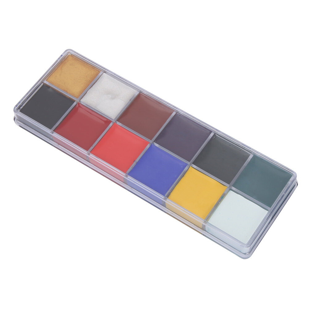 Набор для макияжа на Хэллоуин: 12 цветов нетоксичных масляных красок для лица и тела.