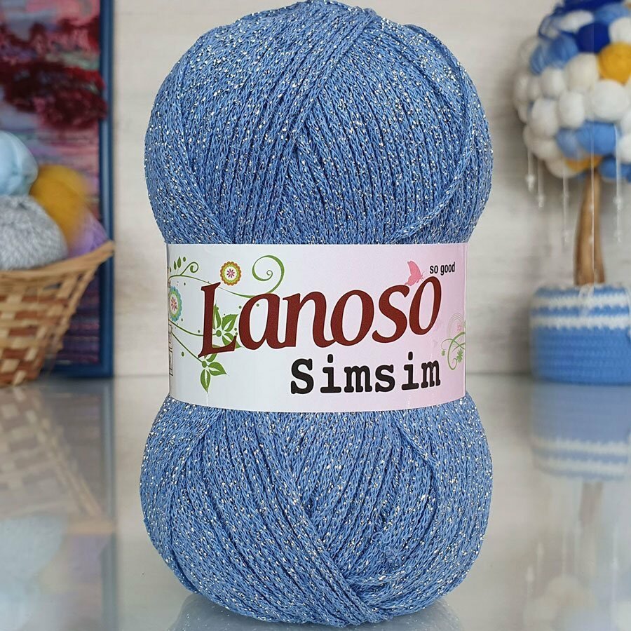 Пряжа Lanoso SIMSIM 941 голубой (5 мотков)