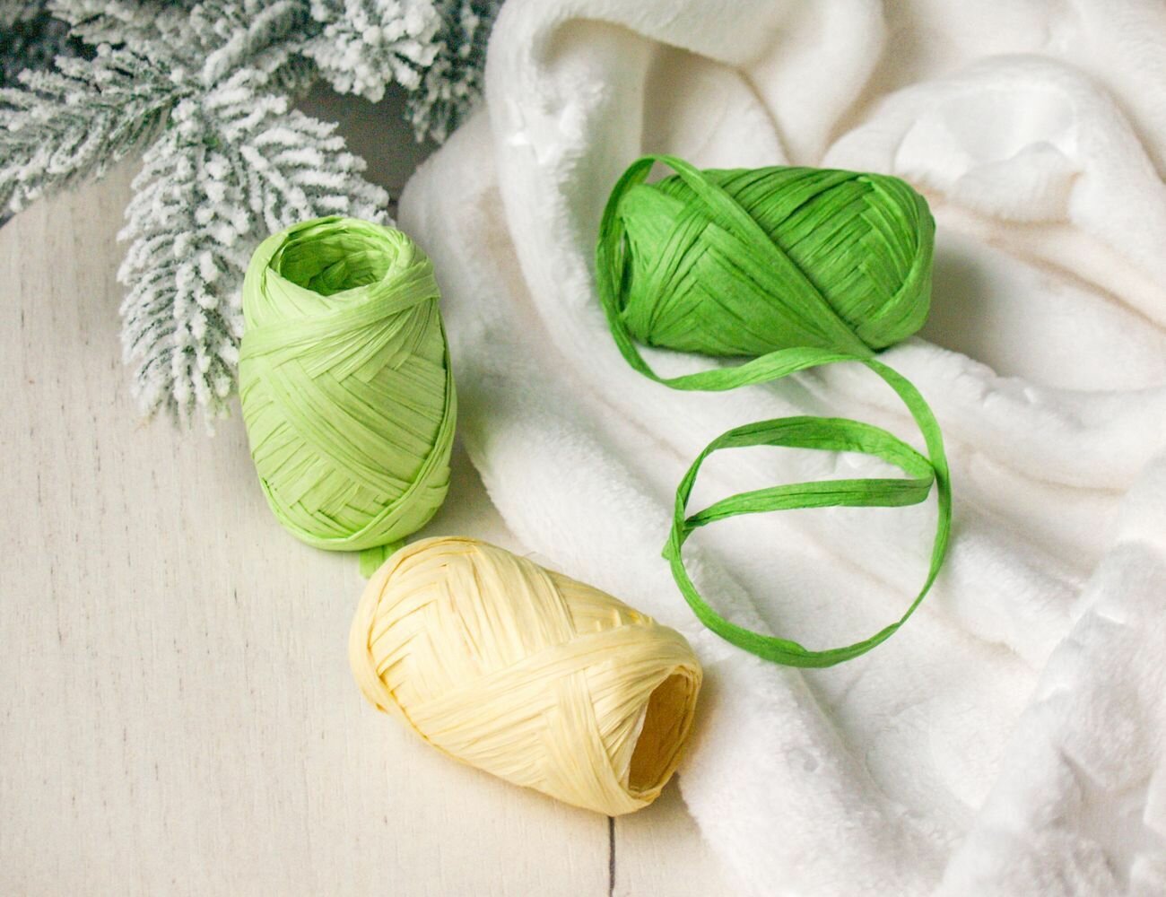 Набор лент для подарочной упаковки крафт стайл, бумага, зелёный, 10 м, 3 шт, Koopman International ATC900040-2