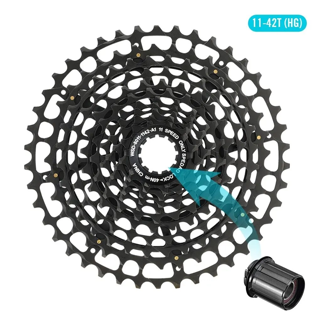 SPEDAO 10-42T 11-скоростная кассета для MTB Black 11-42T