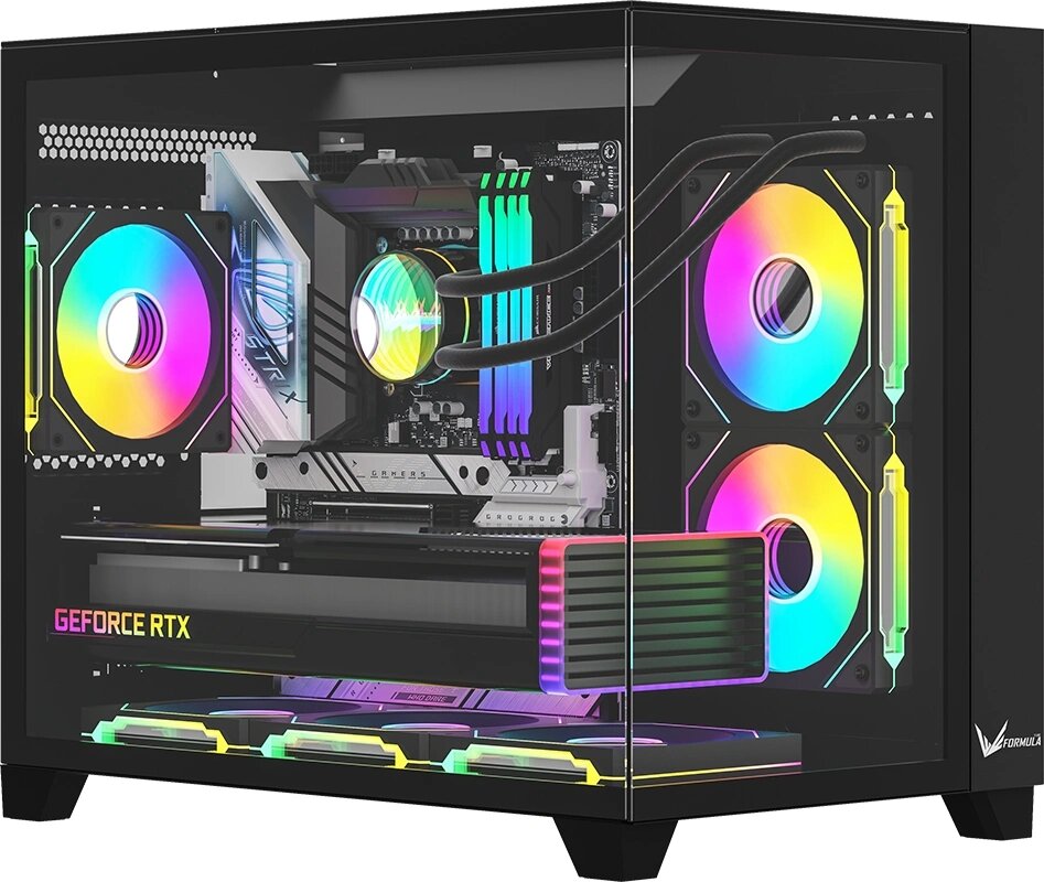 Корпус Formula Crystal Z9ML Floe черный без БП mATX 1xUSB3.