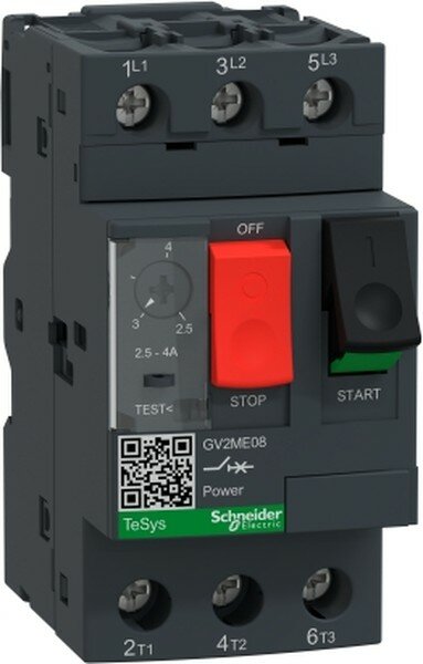 Schneider Electric Выключатель автоматический с комбинированным расцеплением 2,5-4А (арт. GV2ME08)