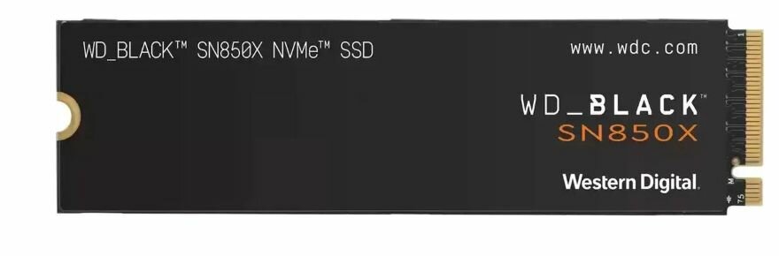 4 ТБ SSD M.2 накопитель Western Digital Black SN850X WDS400T2X0E(WDS400T2X0E) - PCI-E 4.0, чтение - 7300 Мб/с, запись - 6600 Мб/с, 3D NAND