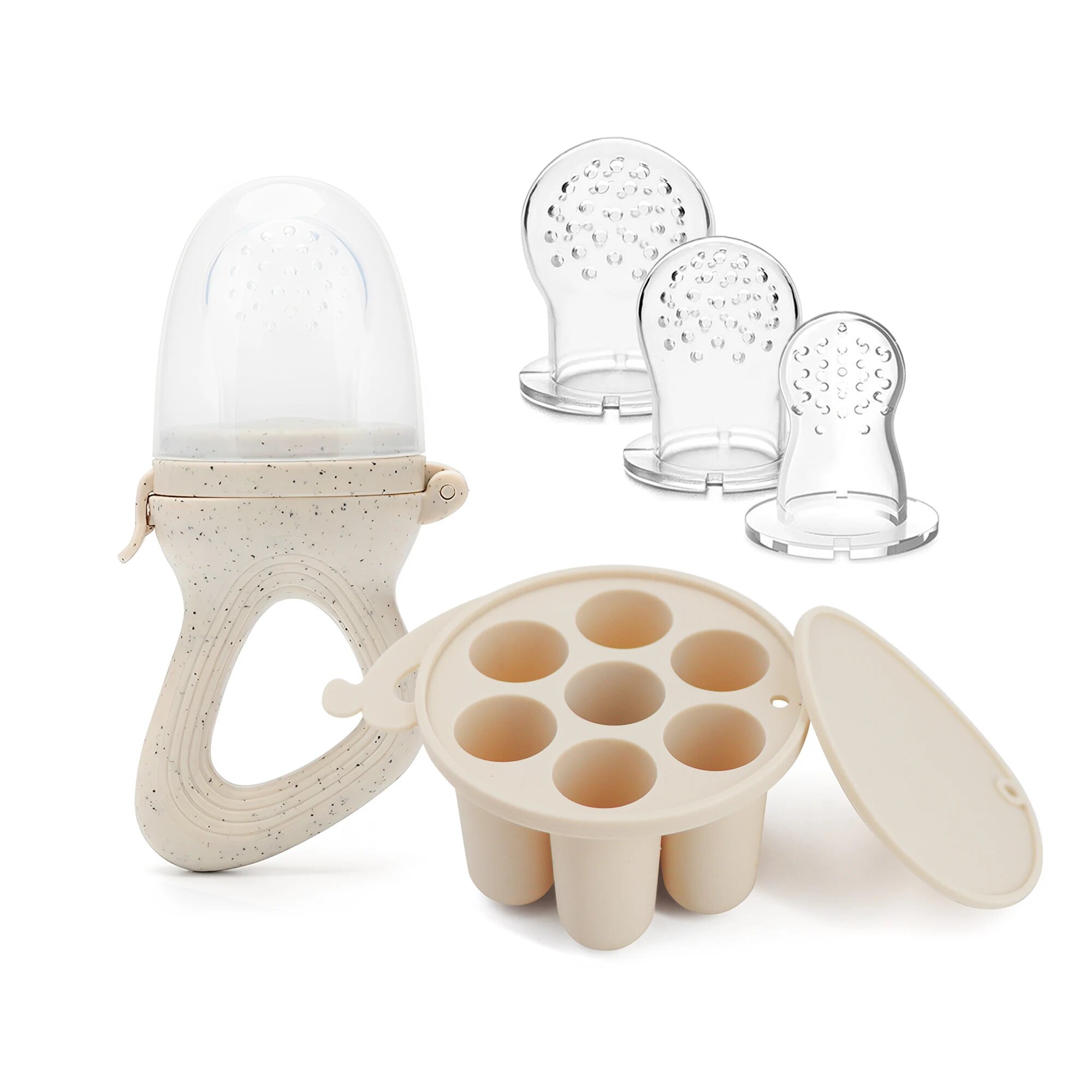 Силиконовая кормушка для фруктов Baby, beige