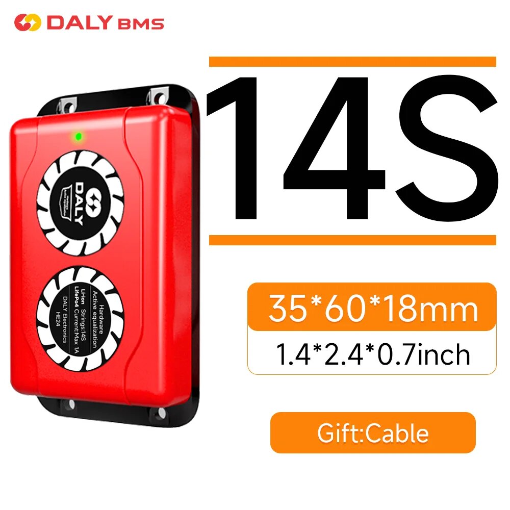 Активный балансир Daly BMS для литий-ионных аккумуляторов 24В 14S Active Balancer